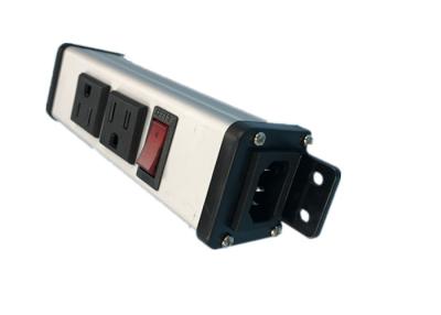 China Grounded Metal Desk Power Outlet with 15A Circuit Breaker & On/Off Switch - 4 NEMA 5-15R Outlets, 1875W Capacity for sale