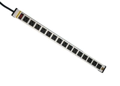 China 15 Outlet Horizontal Power Strip with Surge Protection - 15A 1800W UL Certified Aluminum PDU for sale