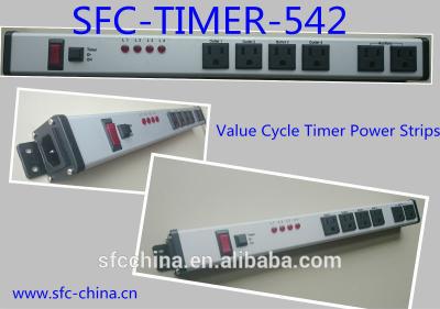 China Value Cycle Timer Power Strip with 15A/1875W Capacity and 5-240 Minute Timer for Laptop Charging Carts for sale