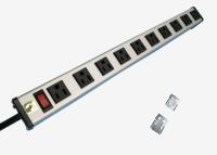 China 10-Outlet Industrial Power Strip with Surge Protector - 15A 125V 1800W Capacity - UL Certified Aluminum Housing for sale