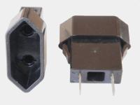 China European 2-Pin Electrical Socket 16A 250V with IP44 Rating and Child Protection - 43.4x20x50mm for sale