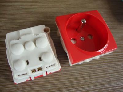 China French Electrical Outlet with Two Round Pin - 15A 125V UL C-UL Certified Power Socket 27x27mm for sale