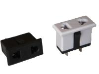 China Brazil 2-Pin Electric Power Socket Wall Outlet 220V 10A Standard Grounding 33.4×16.5mm for sale