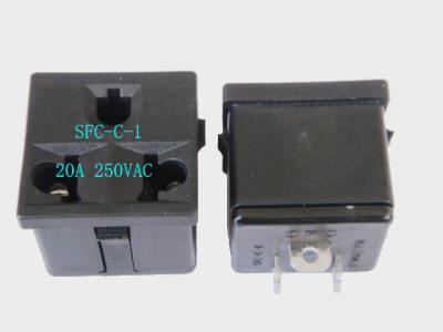 China Brazil 3 Prong Square Power Socket Outlet AC Wall Receptacle 250V 20A PA66 for sale