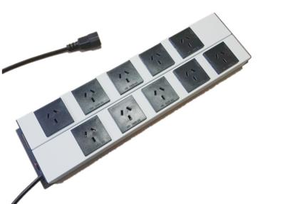 China 10-Way Australian Power Strip with 2400W Capacity and 10A Rating - Aluminum Construction with Flat Plug for sale