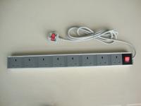 China UK Power Distribution Unit 8 Outlet 2400W 13A Aluminum Housing with CE Certification for sale