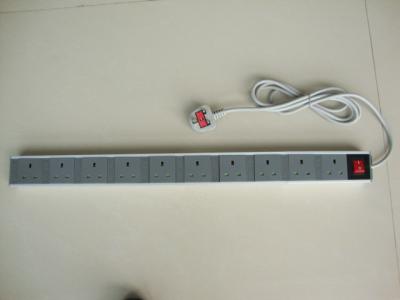 China SFC-BS-X Series 10-Outlet UK Power Distribution Unit - 13A 250V with 5-25ft Cord and Aluminum Housing for sale