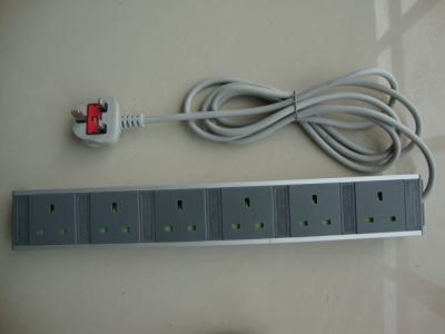 China 6 Receptacle European Power Strip with 13A 2400W Capacity and CE Certification for Industrial Use for sale