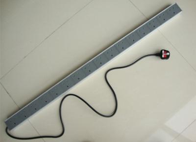 China 12 Way 13A 250V Aluminium Electric Power Strip UK Multi Receptacle Outlet for sale