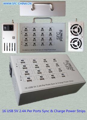 China 16-Port USB Charging Station 5V 2.4A Per Port with BC 1.2 Protocol for Commercial & Industrial Use for sale