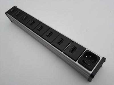 China 8-Port USB Charging Power Strip with 5V 2.1A Output and ETL Certification for Mobile Devices for sale