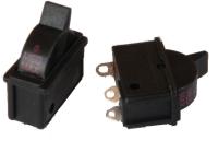 China Black On Off Electric Power Switch 3 Terminals 125/250VAC 24A/12A 50,000 Cycles SFC-HY36 Series for sale
