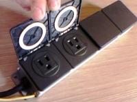 China Waterproof 4-Outlet Power Strip with 15A 1800W Capacity, 5-25ft Cord Options for Industrial Use for sale