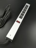 China Universal Mountable 6-Outlet Power Strip with 15A/1800W Capacity and Aluminum Housing for sale