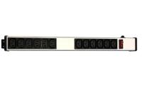 China 12 Way IEC C13 PDU Power Bar 2400W 10A 16A Switch Control Heavy Duty Power Strip for sale