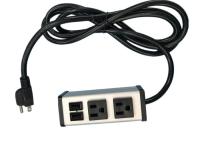 China Mountable 2-Way Socket Power Strip with Dual USB Charger 5V 2.1A & 1.0A, 6 AC Outlets, 2M Cable for Office and Hotel Use for sale