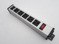 China Desktop 5 Flat Plug Power Strip with USB Charger - 5 AC Outlets 15A 125V with 5V 2.4A/1A USB Ports for sale