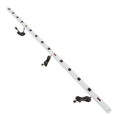 China Heavy Duty 12 Outlet Aluminum Power Strip with Surge Protection - 15A 1800W Capacity for Industrial Use for sale