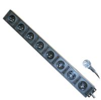 China 8-Outlet Aluminum Power Strip with 16A 250V Capacity and 3250W Surge Protection for Industrial Use for sale