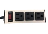 China Custom American 3 Way Multi Electrical Plug Extension Cord With On Off Switch for sale