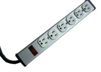 China 15 Ft Hospital Grade Power Strip with 6 NEMA 5-15R Outlets, 15A 125V Capacity and Surge Protection for sale