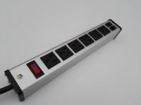 China 6-Way Outlet Power Strip with Dual USB Ports (5V 2.1A & 1.0A) and On/Off Switch - 2M Cable for sale