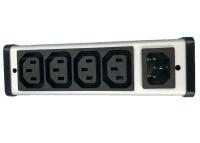China Hardwired Plug In PDU Power Distribution Unit 4 Outlet With IEC Connector Low Profile for sale