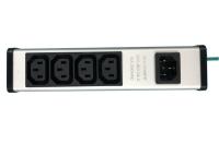 China Heavy Duty 4-Way PDU Power Distribution Unit with IEC320 C14 Inlet, 2400W Capacity, UL C-UL Certified for Cabinet Installation for sale