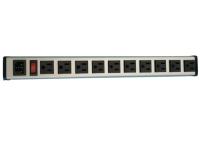 China 10 Way Rack Mount PDU Power Distribution Unit - 15A 125V with Surge Protection and Aluminum Housing for sale