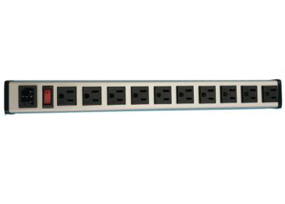 China 10 Way Rack Mount PDU Power Distribution Unit - 15A 125V with Surge Protection and Aluminum Housing for sale