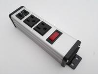 China Universal 2 Outlet Travel Power Bar with 6 AC Sockets and Dual USB Ports 5V 2.4A 1A Surge Protection for sale