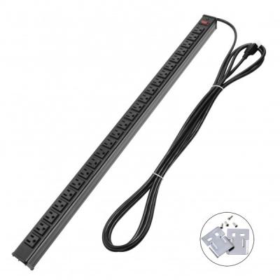 China SFC-POWER 24 Outlet Heavy Duty Aluminum Power Strip with 15ft Cord, 1800W 15A Capacity for sale