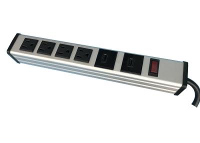 China 5-Outlet Desktop Power Bar with Dual USB Ports 125V 15A for Office and Home Use for sale
