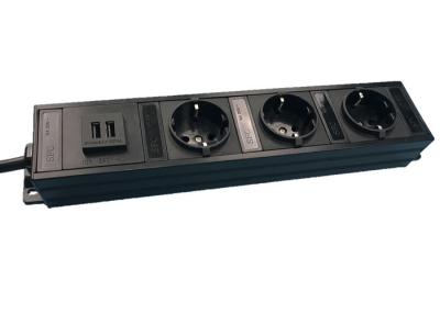 China EU Standard Power Strip with 3 Outlets and 2 USB Ports 5V 2.1A Wall Mount for Multi-Device Charging for sale