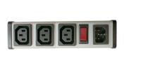 China UL C-UL list 3Way IEC Output Socket Built in 15A Overload Protector Outlets Power Strip for sale