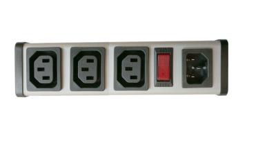 China UL C-UL list 3Way IEC Output Socket Built in 15A Overload Protector Outlets Power Strip for sale
