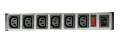 China UL C-UL Listed IEC 6-Way PDU Power Distribution Unit 15A Overload Protector with Switch for sale