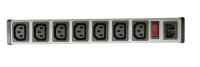 China IEC320 C14 to 7x C13 Power Strip 15A Overload Protection Aluminum Housing 125V for sale