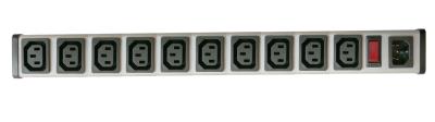 China Rack Mounted PDU Power Distribution Unit With Circuit Breaker Horizontal Install for sale