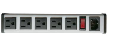 China SFC-IEC-A1B Series 5 to 14 Inch 15A Metal Hardwired Power Strip with 5 Outlets for sale