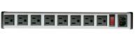 China Rack Cabinet PDU Power Distribution Unit 8 Outlet 15A Metal Housing Hardwired for sale