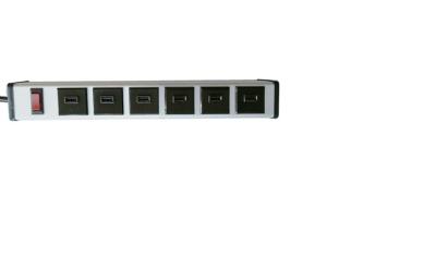 China Desktop Smart 6 Port USB Charging Power Strip with Aluminum Alloy Housing - 5V 2.1A Output, ETL Certified for sale