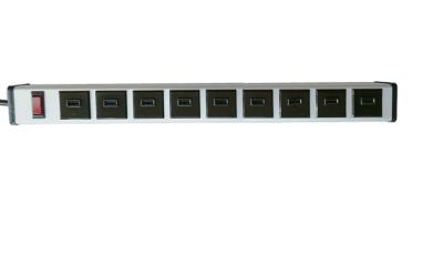 China 9 Port USB Charging Power Strip 5V 2.1A ETL FCC CE Aluminum Housing for sale
