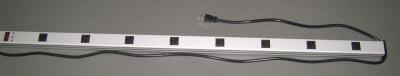 China 8 Outlet Aluminum Power Strip with 1824 Joules Surge Protection - 15A 1800W Heavy Duty Industrial Grade for sale