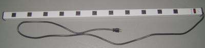 China 11-Outlet Aluminum Alloy Surge Protector Power Strip with 1824 Joules Protection and 15A Circuit Breaker for sale