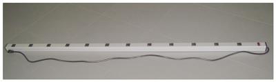 China 12 Outlet Industrial Power Strip with 1824-Joule Surge Protection, 15A Circuit Breaker, and 72-inch Metal Housing for sale