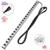China Heavy Duty 20-Outlet Power Strip with 15-Foot Cord, 15A 1800W Capacity, Aluminum Alloy Construction for sale