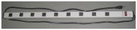 China 15A 9 Outlet Aluminum Power Strip with 1824 Joules Surge Protection - 36 Inch Heavy Duty Electrical Bar for sale