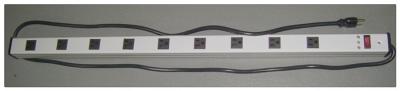 China 15A 9 Outlet Aluminum Power Strip with 1824 Joules Surge Protection - 36 Inch Heavy Duty Electrical Bar for sale