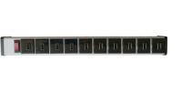 China 10 Outlet USB Charging Power Strip with 4 Ports 5V 2.1A Smart Charger and Surge Protection - ETL Certified for sale